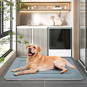 JoicyCo Large Dog Bed Crate Pad Mat 42in Washable Non-Slip Bottom Pet Bed Cat Beds Mattress Kennel Pad