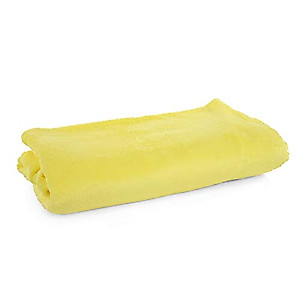 Mintra Home Blanket - Super Soft, 100% Polyester (Yellow, 87in x 87in (XL)) Lightweight Warm Fleece Blanket/Throw/Bed Cover/Couch Cover