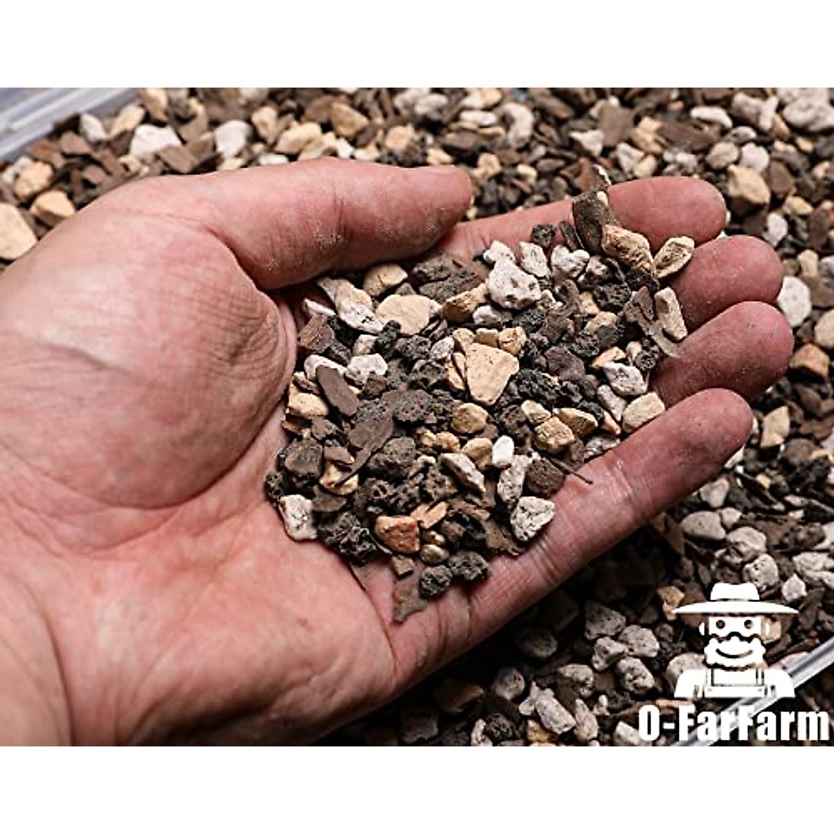 O-FarFarm Bonsai Soil Mix Ready to Use 2 Quart, Fast Draining All Purpose Potting Soil for Bonsai Tree, Ideal for Root Development, Made from Akadama, Lava Rock, Pumice and Pine Barks