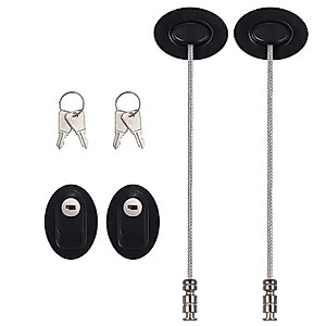 2 Pack Child Proof Refrigerator Locks with 4 Keys - Freezer Door Safety Locks - Super Strong Adhesive No Drilling - for Fridge, Washer, Cabinet, Drawer, Window and More