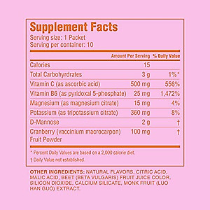 Cheeky Bonsai Bye Bye UTI: Fast Acting UTI Relief Drink Mix with D-Mannose and Cranberry Extract, Urinary Tract Support Health, Hibiscus Lemonade Flavor (10 Packets) - Vegan, Non-GMO, Quick Relief