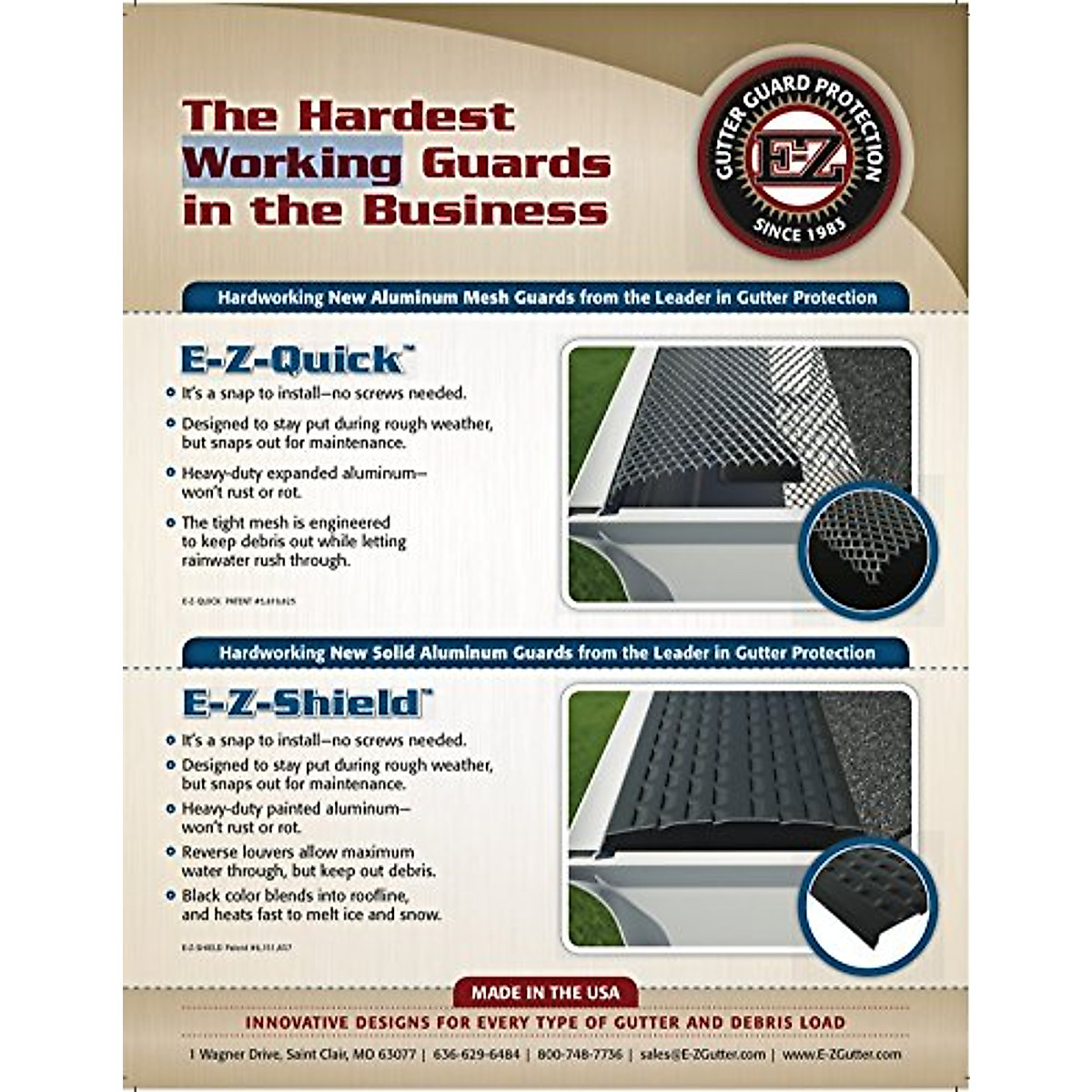 E-Z-GUTTER GUARD EZ-Shield-10 Gutter Guard, Black
