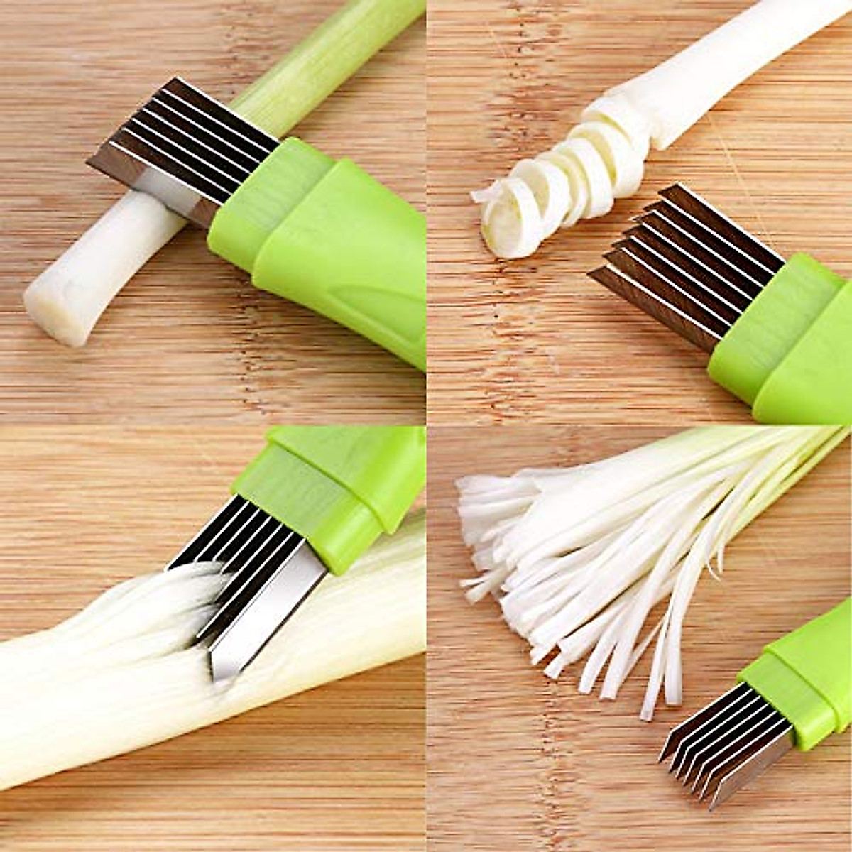 Herb Scissors Set - Kitchen Chopping Shears Multipurpose Herb Cutting Scissors with Stainless Steel 5 Blades and Cover, Cleaning Comb, Green Onion Cutter, Vegetable Peeler Kitchen Gadgets