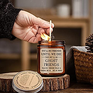 LAMIVEENLA Best Friend Valentines Day Gifts for Women Scented Candle Lavender - Funny Birthday Gifts for Friends Female Friendship Gifts Going Away Gifts for Coworker Soy Candle 7.4oz