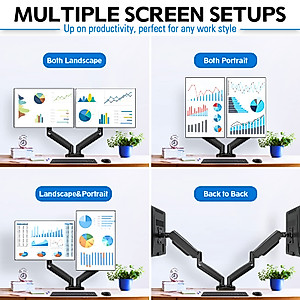 MOUNTUP Normal Dual Monitor Stand & Ultrawide Single Monitor Mount Bundle