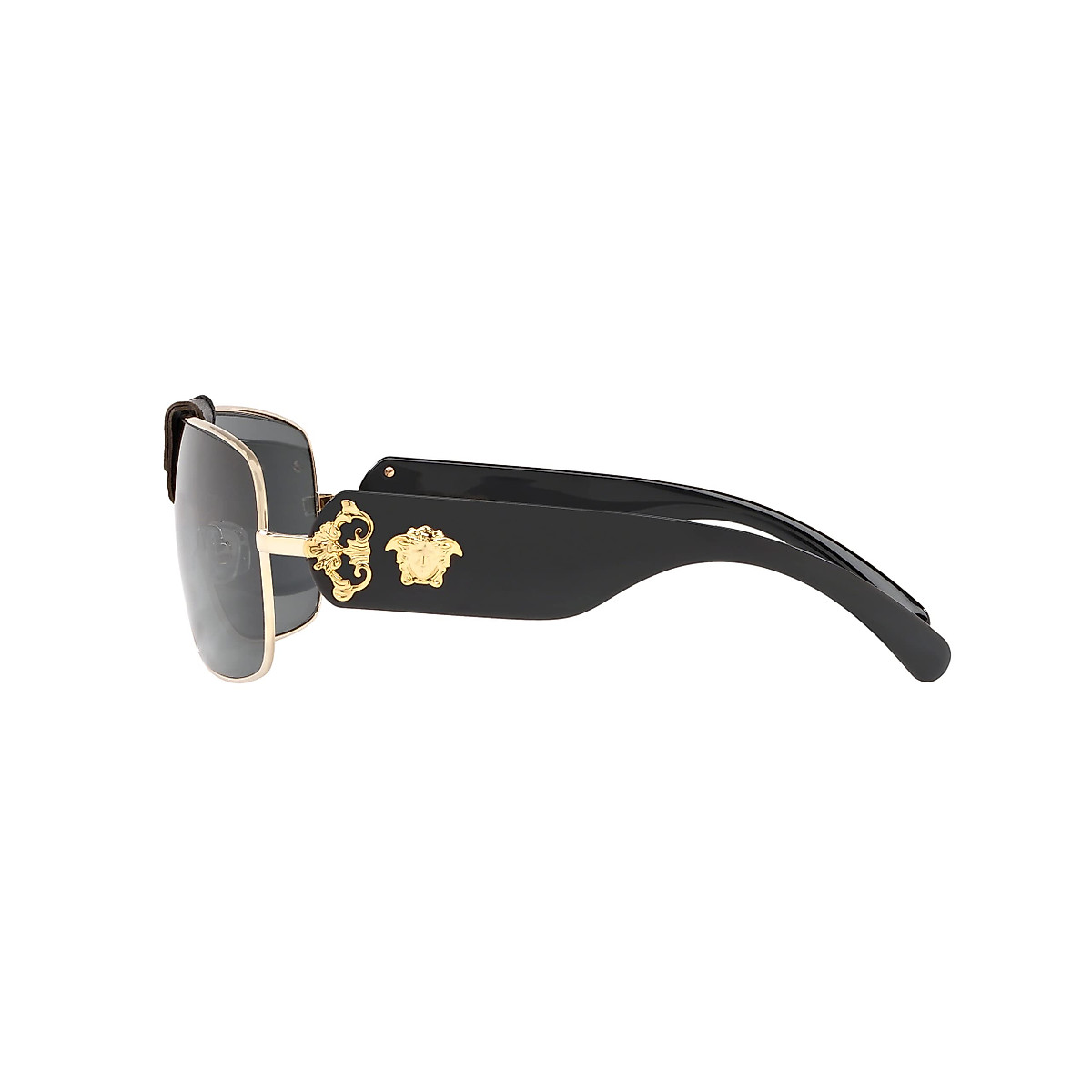 Versace Man Sunglasses Gold Frame, Dark Grey Lenses, 0MM