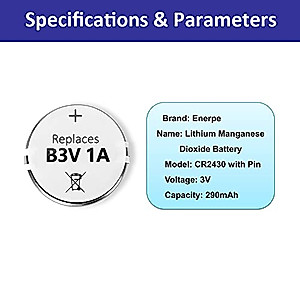 Enerpe B3V 1A Replacement Battery High Capacity Compatible with High Tech Electronic Collars of MS-4 and MS-5 Pack of 12