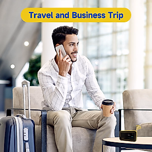 Portable WiFi Hotspot for Travel Mobile Wi-Fi Router Worldwide High Speed Wi-Fi No SIM Card Needed, Local and International Router (15GB US Data, Valid for 30 Days)