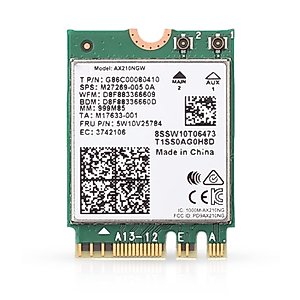 HighZer0 Electronics AX210 WiFi 6E Card | Tri-Band 2.4/5/6 GHz Wi-Fi | Up to 2.4 Gbps | M.2 WiFi Card for PC | No vPro | Supports Bluetooth 5.3 & Intel, AMD, Windows 10/11, Linux | AX210NGW (AX210)