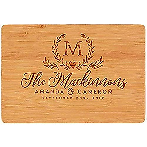Customized carved bamboo cutting board for wedding anniversary, graduation, housewarming, real estate agent’s mother’s day, father’s day gift/gift for chefs and chefs