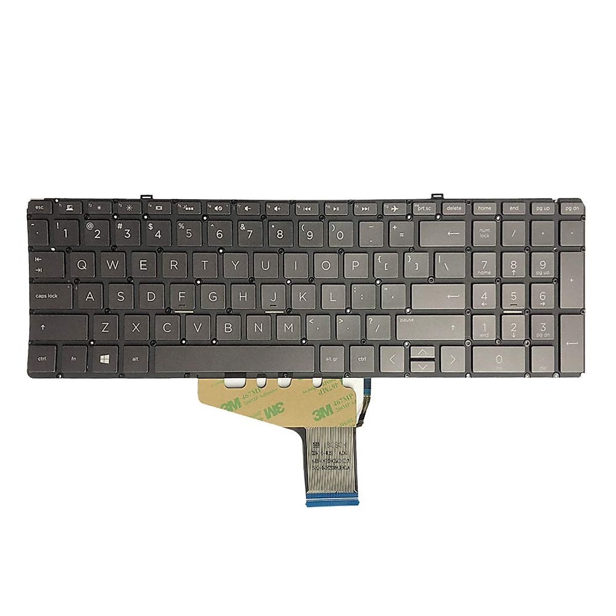 Suyitai Replacement for HP Spectre X360 15-CH 15-ch011dx 15-CH011NR 15-ch075nr 15-CH012NR 15-ch004na 15-CH008CA 15-CH010CA Laptop Keyboard US Backlit No Frame CN:L30531-DH1 92.NEZBQ.J1N