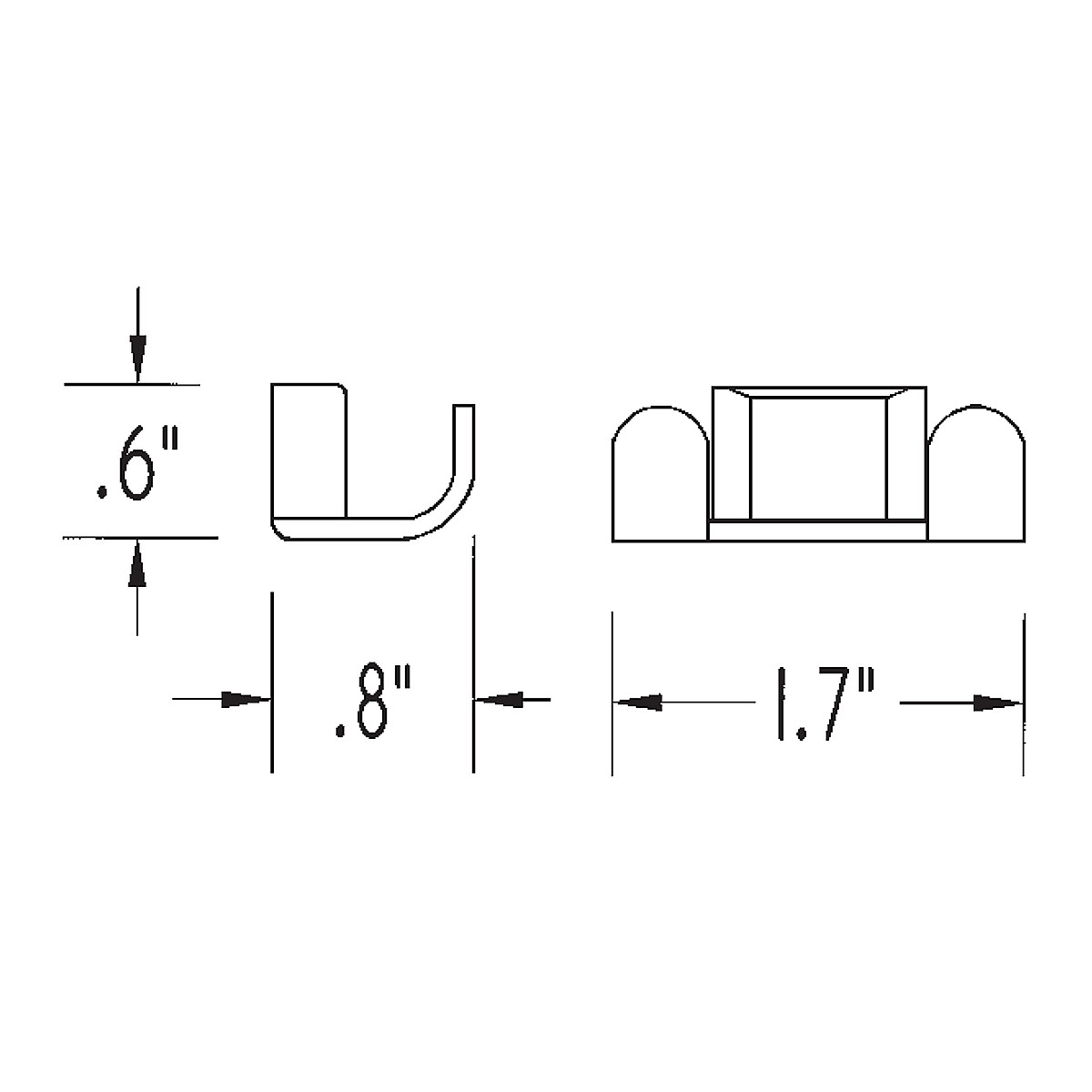Ginger Satin Nickel Splashables, Satin Nickel, Razor Hook Attachment