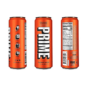 NEW Prime Hydration Drink Energy Cans 5 Flavor Variety Sampler Pack! - 200mg Caffeine, Zero Sugar, 300mg Electrolytes, Vegan - (12 Fl Oz Cans) - (10-Pack)
