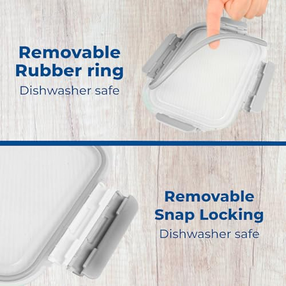 NINJAMO 24 Piece Glass Microwave Dishwasher Safe Storage Prep Meal Containers with Lids Leak Proof (Gray)