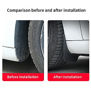 Jawjut Mud Flaps, Compatible with Tesla Model 3 2023,Splash Guard Accessories, No Drilling Required, Black