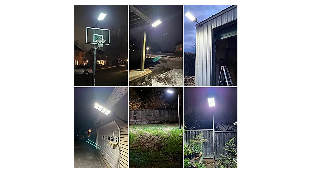 VOOJOY 1600W Solar Street Lights - Super Bright & Smart
