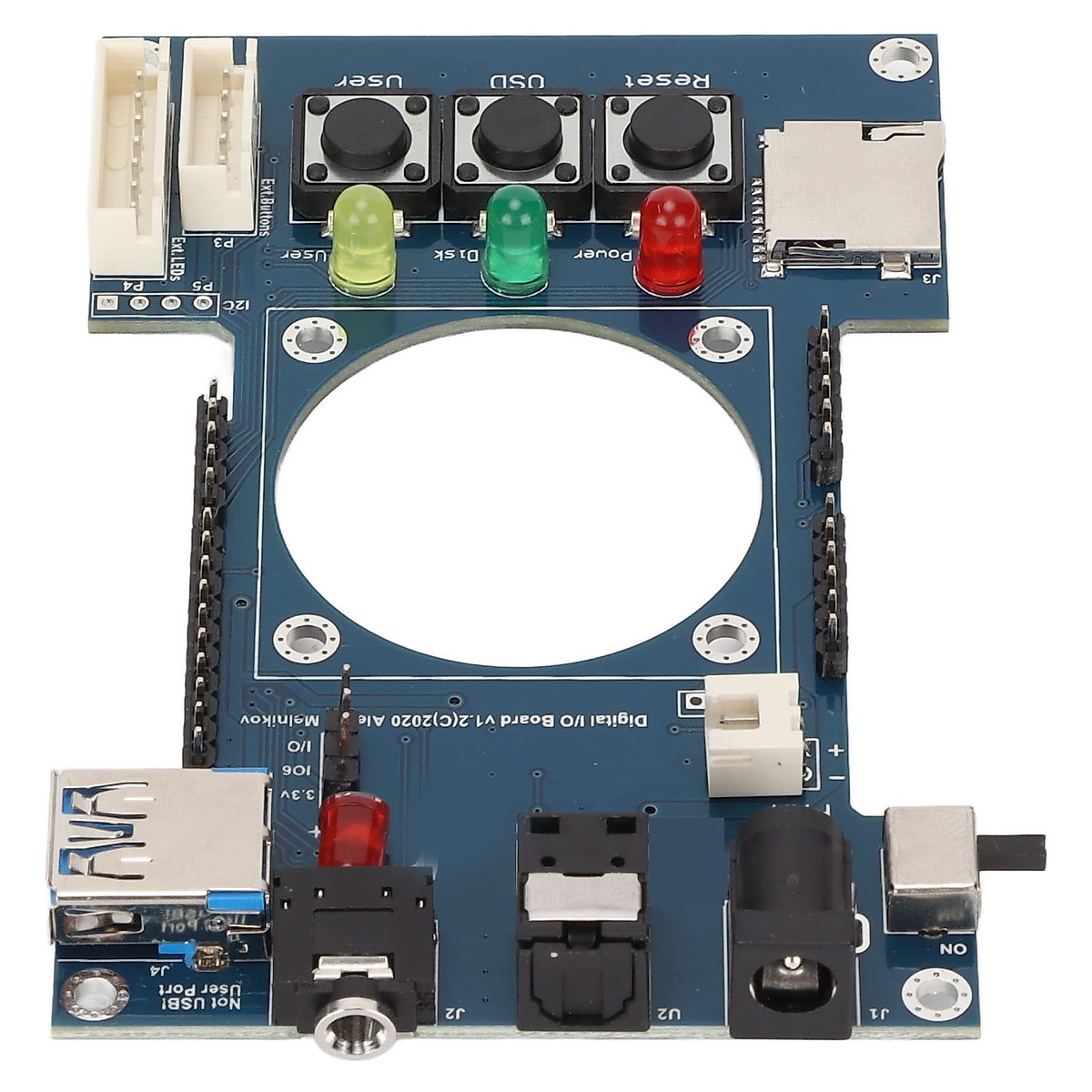 Digital IO Board,Professional Manual Soldering V1.2 for Mister FPGA 7 USB Port IO Board for Terasic Nano Accessories