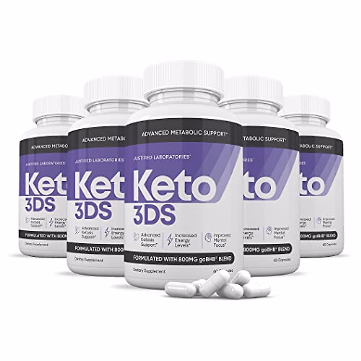 (5 Pack) Keto 3DS Pills Includes Apple Cider Vinegar goBHB Exogenous Ketones Advanced Ketogenic Supplement Ketosis Support for Men Women 300 Capsules