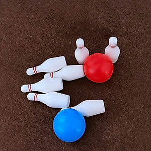 STOBOK 2 Set Miniature Bowling Ball Set Dollhouse Bowling Game Toys Mini Desktop Bowling Model Toy for Dollhouse Decoration Accessories
