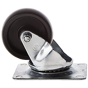 Shepherd Hardware 9394 3-Inch Polypropylene Wheel Swivel Plate Caster, 210-lb Load Capacity