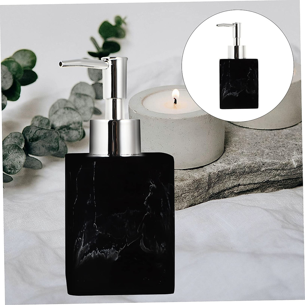 LIFKICH Bottled Shower Gel Bottle Marble Soap Dispenser Makeup Sample Bottles Soap Pump Bottle Lotion Soap Dispenser Foam Pump Bottle Storage Bottle Resin Soap Bottle Simple