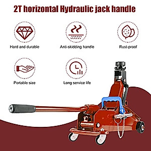 Windspeed Horizontal Hydraulic Jack Handle, 2 Ton Floor Jack Handle Replacement for Car Jack Pole Lever Handle, Use for Car Jack Accessories Black