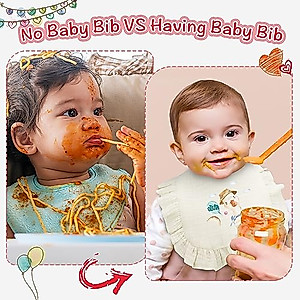 SWIMFUN Personalized Muslin Bib for Baby Girl & Boy, 1 Pack Baby Bandana Drool Bib with Custom Name, Cotton Baby Bib for Drooling and Teething