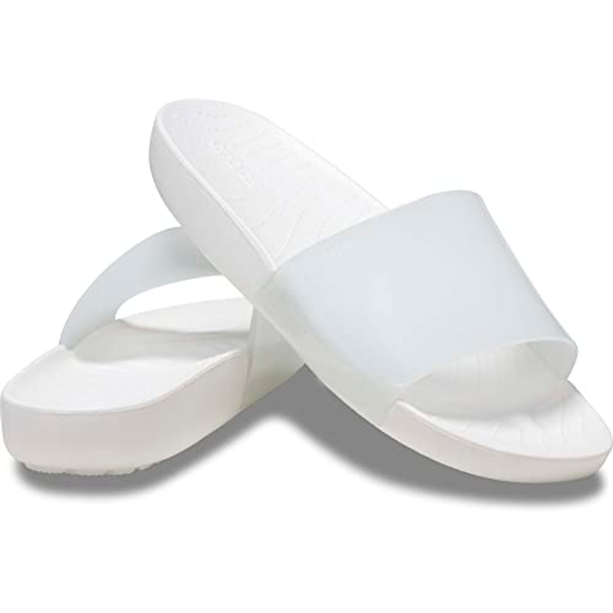 Crocs Women's Splash Slides Sandal, White, 6