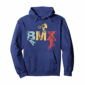 BMX Vintage Bike Fans Gift Boys Youth BMX Pullover Hoodie