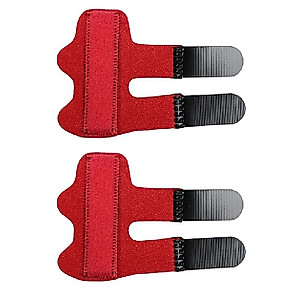 Finger splint , Trigger Finger Splint , Arthritis ​Injuries Splints Straightenin , Stabilize Arthritis Sprains , Adjustable Fixing Finger Fractures Splints, Finger Trigger Knuckle Protect 2 PCS(red)