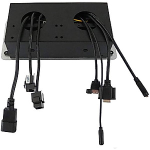 Zeshan Pop up Outlet Desktop Connection Box with 2 Independent Power, USB, RJ45, VGA, HDMI, 3.5 mm Audio for Office Black