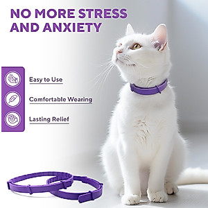 Cat Calming Collar & Pet Anti Anxiety Products - Feline Calm Pheromones Collars & Cats Stress Relief - Relaxivet Comfort Helps with Pee, New Zone, Aggression, Fighting with Dogs & Other Behavior