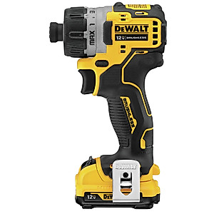 DEWALT XTREME 12V MAX* Cordless Screwdriver, 1/4-Inch, 2-Ah Batteries (DCF601F2)