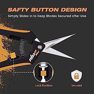Zegos Bud Trimming Scissor 1 Pack with Stainless-Steel Straight Blades, Precision Pruning Shears, Hand Pruning Snips, Garden Scissors for Herb and Bud Trimming, Bonsai Cutting (1 Pack)