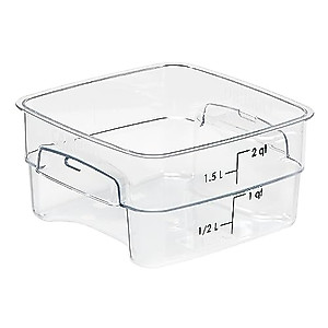 Cambro FreshPro 2Qt Food Storage Container in Clear for Industrial and Kitchen Use, Pantry Organization and Ingredient Freshness