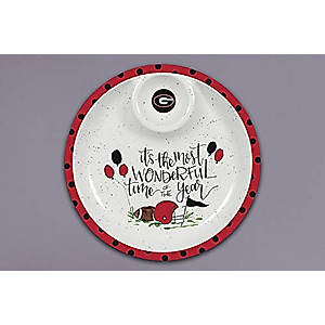 Magnolia Lane Georgia Bulldogs Melamine Chip and Dip Bowl
