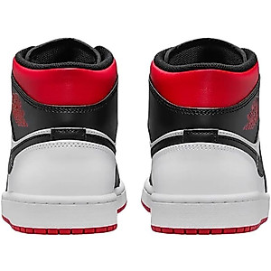 Air Jordan 1 Mid Men's Shoes Size - 12 White/Gym Red-Black