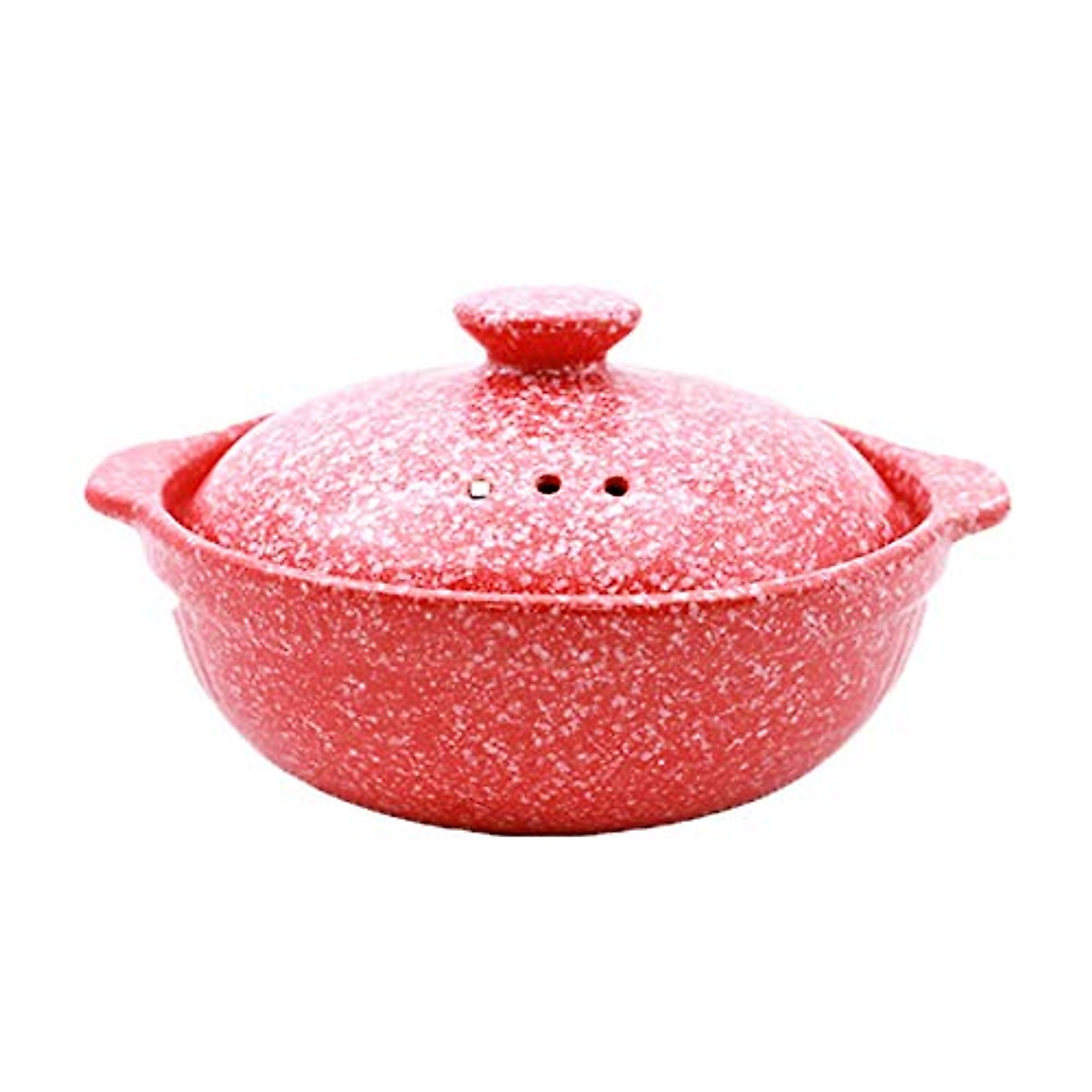 TYUXINSD Durable Stockpot Classic Round Casserole with Lid Red Household Earthenware Pot with Comfortable Insulated Handle 1.5L, 2.1L Soup Pot (Size : 1.5L) (Size : 1.5L)