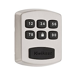 Kwikset 99050-003 Model 905 Value Lock Keyless Entry Electronic Keypad Deadbolt Door Lock for Garage or Side Door, Satin Nickel