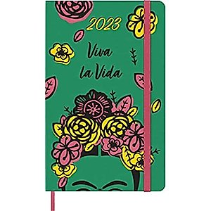 Moleskine Limited Edition Frida Kahlo 12 Month 2023 Daily Planner, Hard Cover, Large (5" x 8.25"), Green