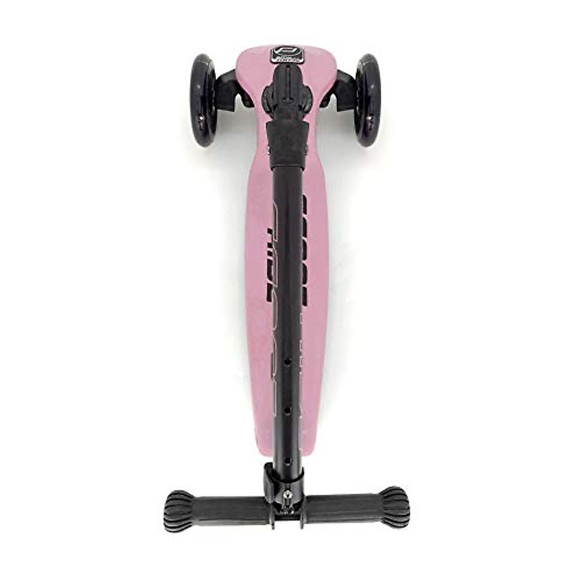 Scoot & Ride - Highwaykick 3 Children Adjustable Wide Deck Standing Scooter Including Safety Pad and LED Wheels (Rose) - for Ages 3-6