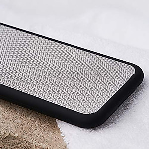 DYNESSE Pedicure Foot File. Professional 3-in-1 Callus Remover with Mini-File. No Risk of Injury. Laser-Cut. Stainless Steel. Scrubber. Reusable