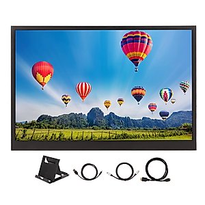 GOWENIC 17in Portable Monitor with 1440x900 RGB Gaming Screen, 60Hz Refresh Rate for PC Phone, Gaming Monitor Second Screen for Laptop