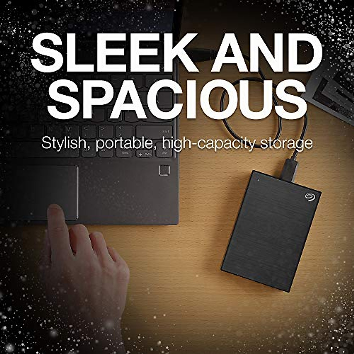 Seagate STHP5000400 Backup Plus 5TB External Hard Drive Portable HDD - Black USB 3.0 for PC Laptop and Mac, 1 Year MylioCreate, 2 Months Adobe CC Photography, 2-Year Rescue Service