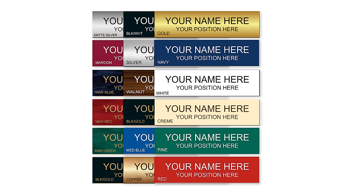 Custom Laser Engraved Office Desk Name Plate & Sign | Personalize Now