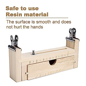 Homepatche Bracelet Maker Rack,Adjustable Length Wood Bracelet Jig with Drawer 2 Clamp,Hand Knitting Wooden Frame Weaving Craft Tool Kit for DIY Decoration