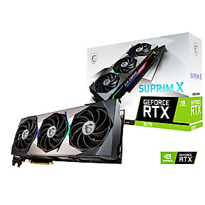 MSI Gaming GeForce RTX 3070 LHR 8GB GDRR6 256-Bit HDMI/DP Nvlink Torx Fan 4 RGB Ampere Architecture OC Graphics Card (RTX 3070 SUPRIM X 8G LHR)