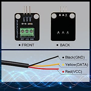 Weewooday 4 Sets DS18B20 Temperature Sensor Module Kit with 1 m/ 3.2 Ft Waterproof Digital Stainless Steel Probe -55 to +125 Degrees Celsius, Compatible with Raspberry Pi