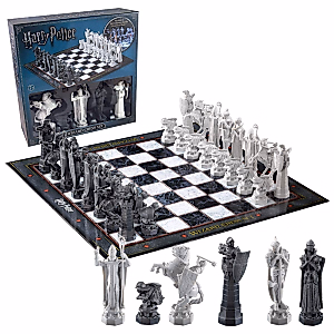 The Noble Collection Harry Potter Wizard Chess Set - 32 Detailed Playing Pieces - Officially Licensed Harry Potter Film Set Movie Props Toys Gifts
