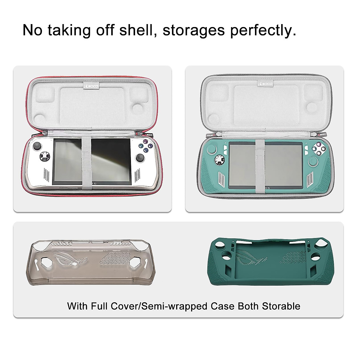 RLSOCO Hard Case for ASUS ROG Ally 7" 120Hz Gaming Handheld & Accessories Fits the Portable Console, Console Base, Charger, Charging Cable, etc. (Case Only)